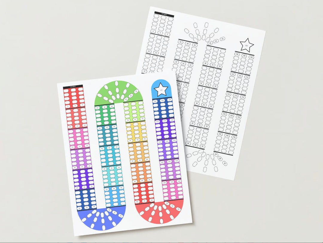 Printable Cribbage Peg Board (8.5 X 11 PDF) - Etsy