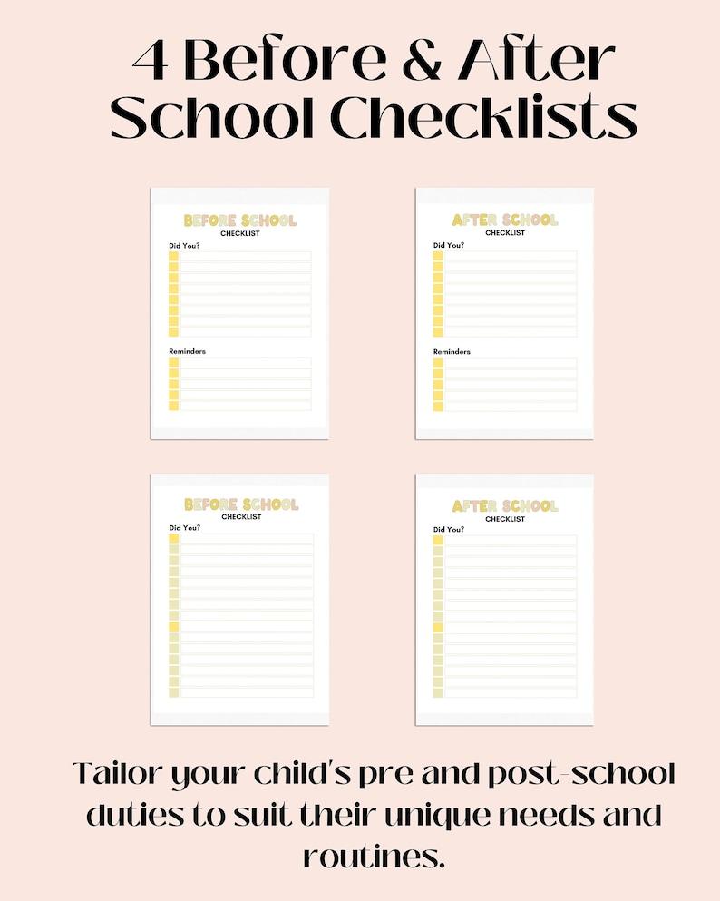 Editable Kids Chore Charts, Behavior Chart, Rewards, Daily Checklist ...