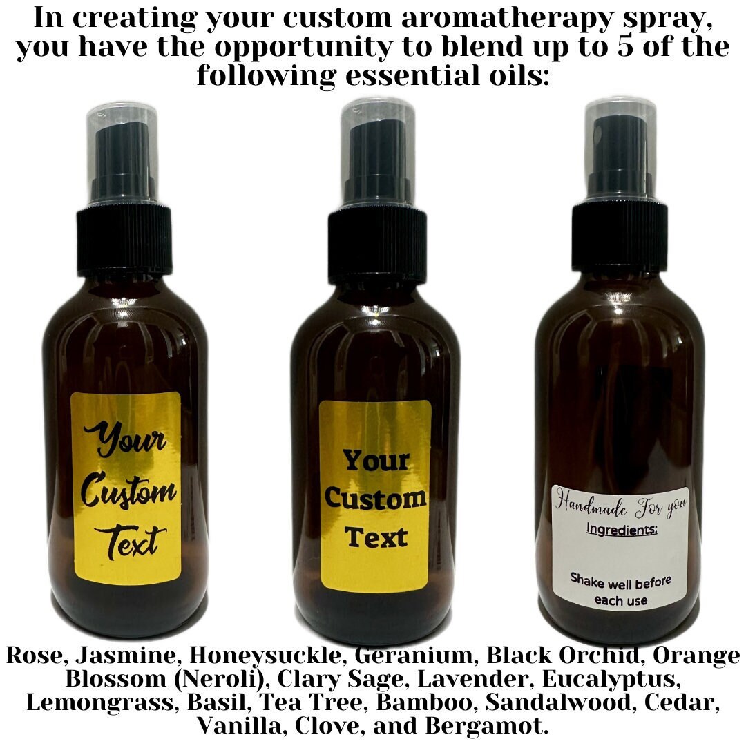 Custom All-natural Aromatherapy Sprays - Refresh, Relax, Rejuvenate - Etsy