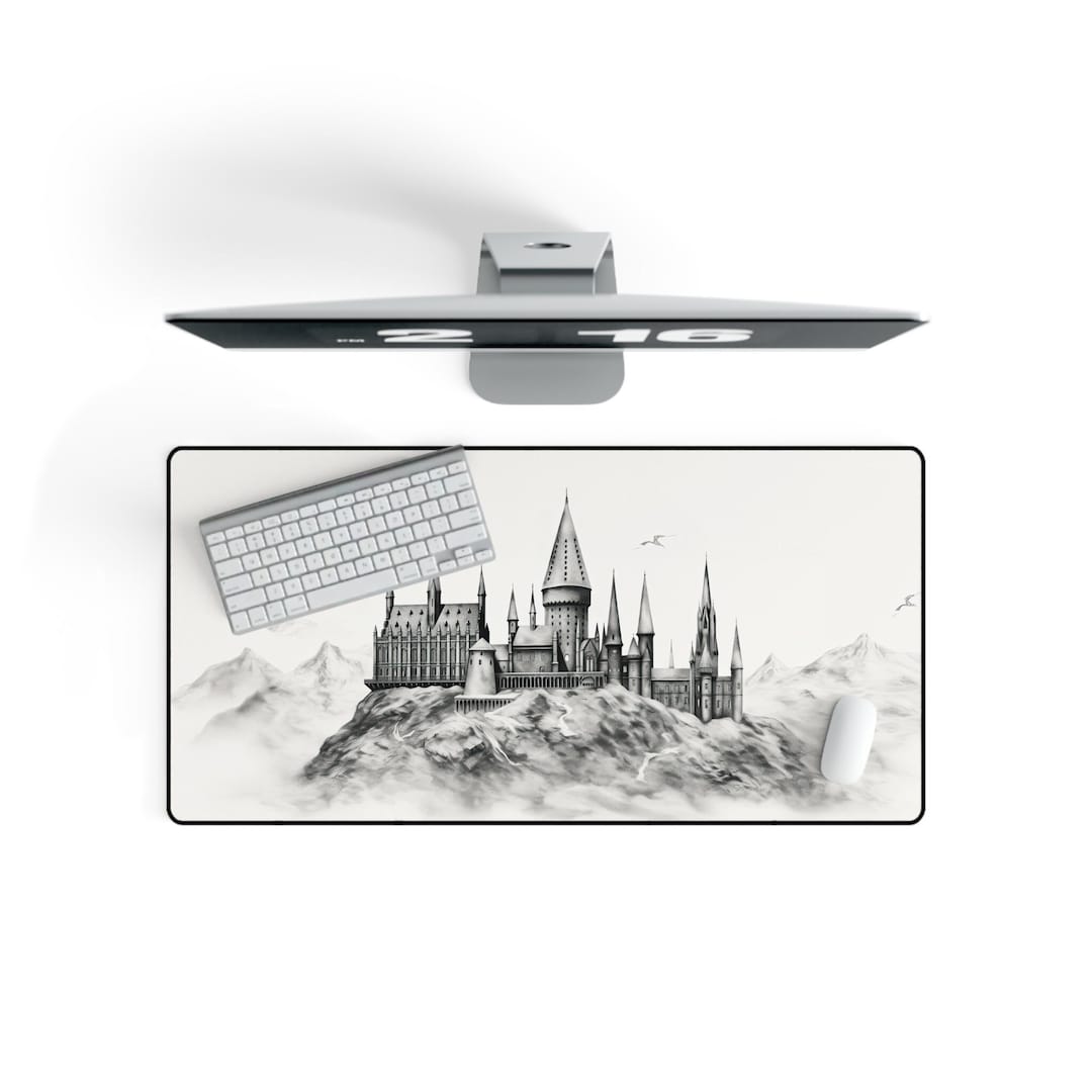 Wizard Fantasy Castle Desk Mat - Aesthetic Cute Fan Art Deskmat XL ...