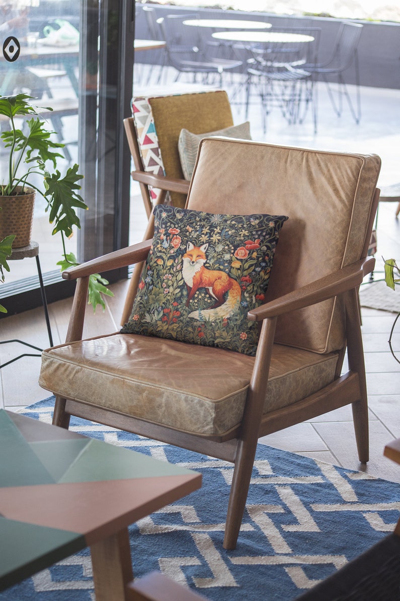 Fox Throw Pillow William Morris Aesthetic English Country - Etsy