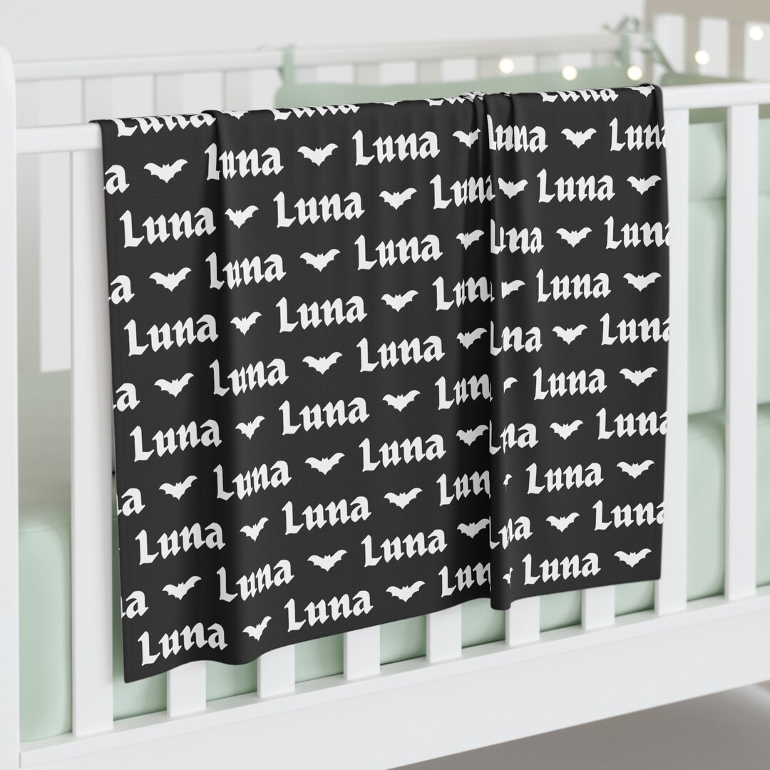 Personalized Blanket Swaddle Goth Baby | Gothic Baby Shower, Alt ...