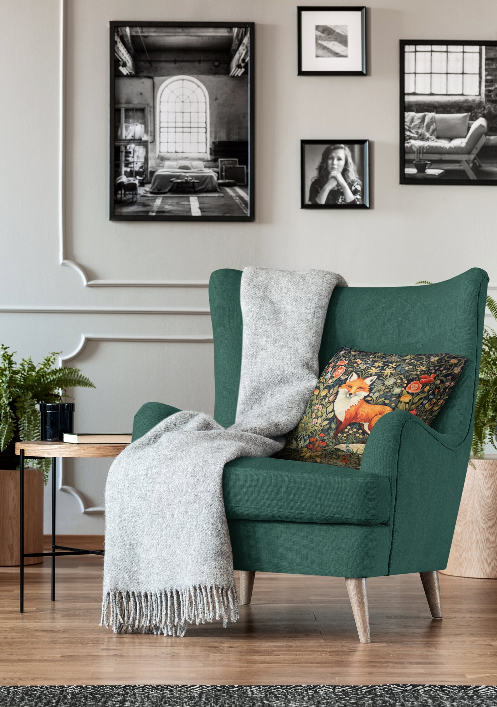 Fox Throw Pillow William Morris Aesthetic English Country - Etsy