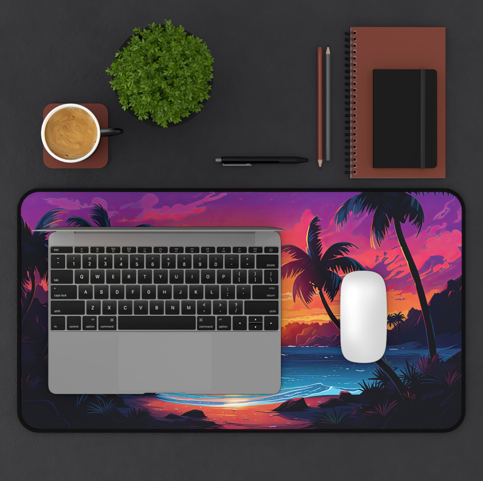 Desk Mat Aesthetic Lofi Cute Retro Ocean Nature Sunrise - Etsy