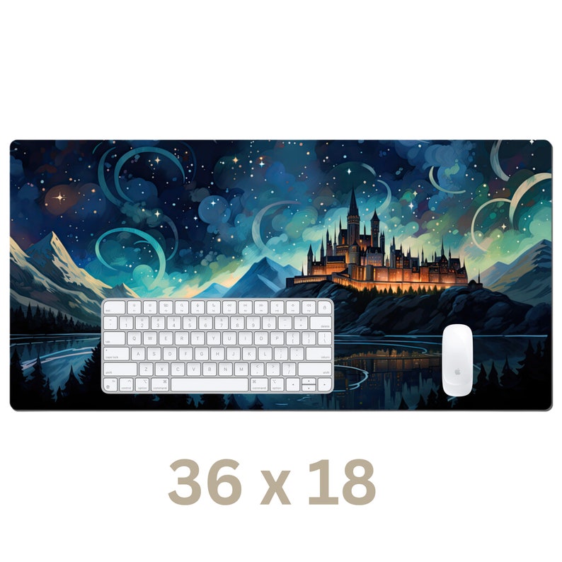 Wizard School Desk Mat Aesthetic Cute Deskmat XL Mousepad - Etsy