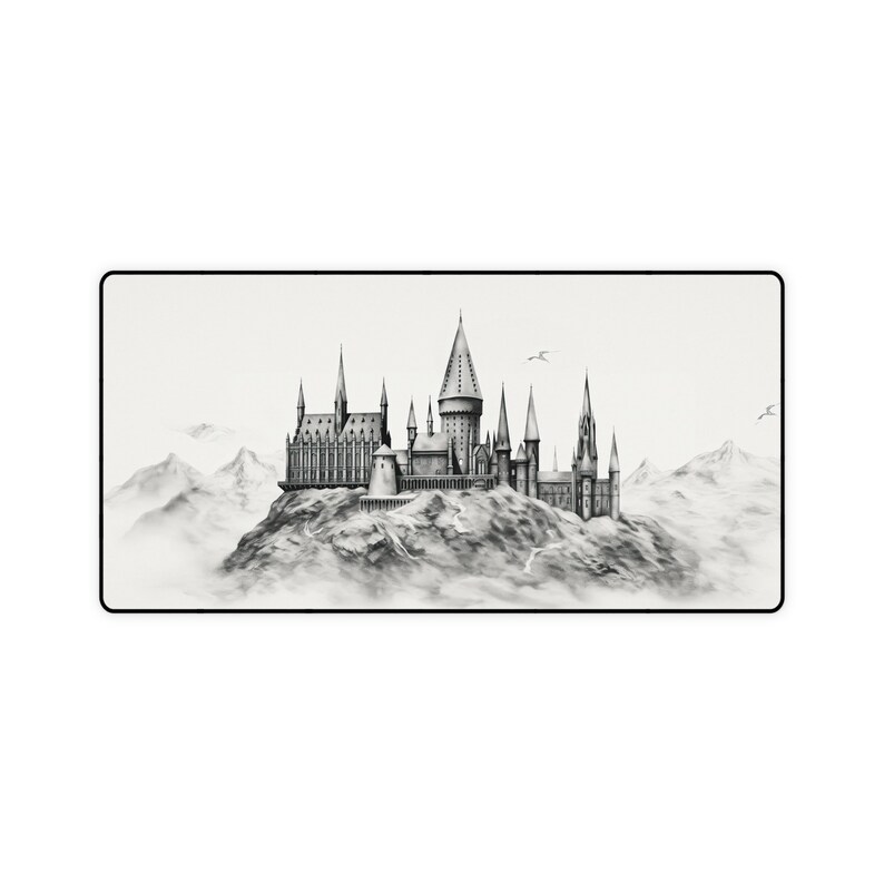 Wizard Fantasy Castle Desk Mat Aesthetic Cute Fan Art - Etsy