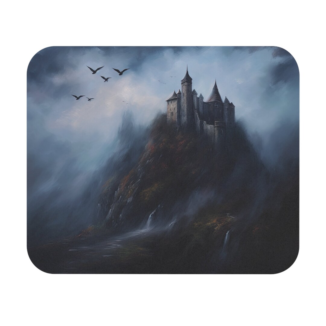 Gothic Castle Mouse Pad - Victorian Art Aesthetic, Vampire, Halloween ...
