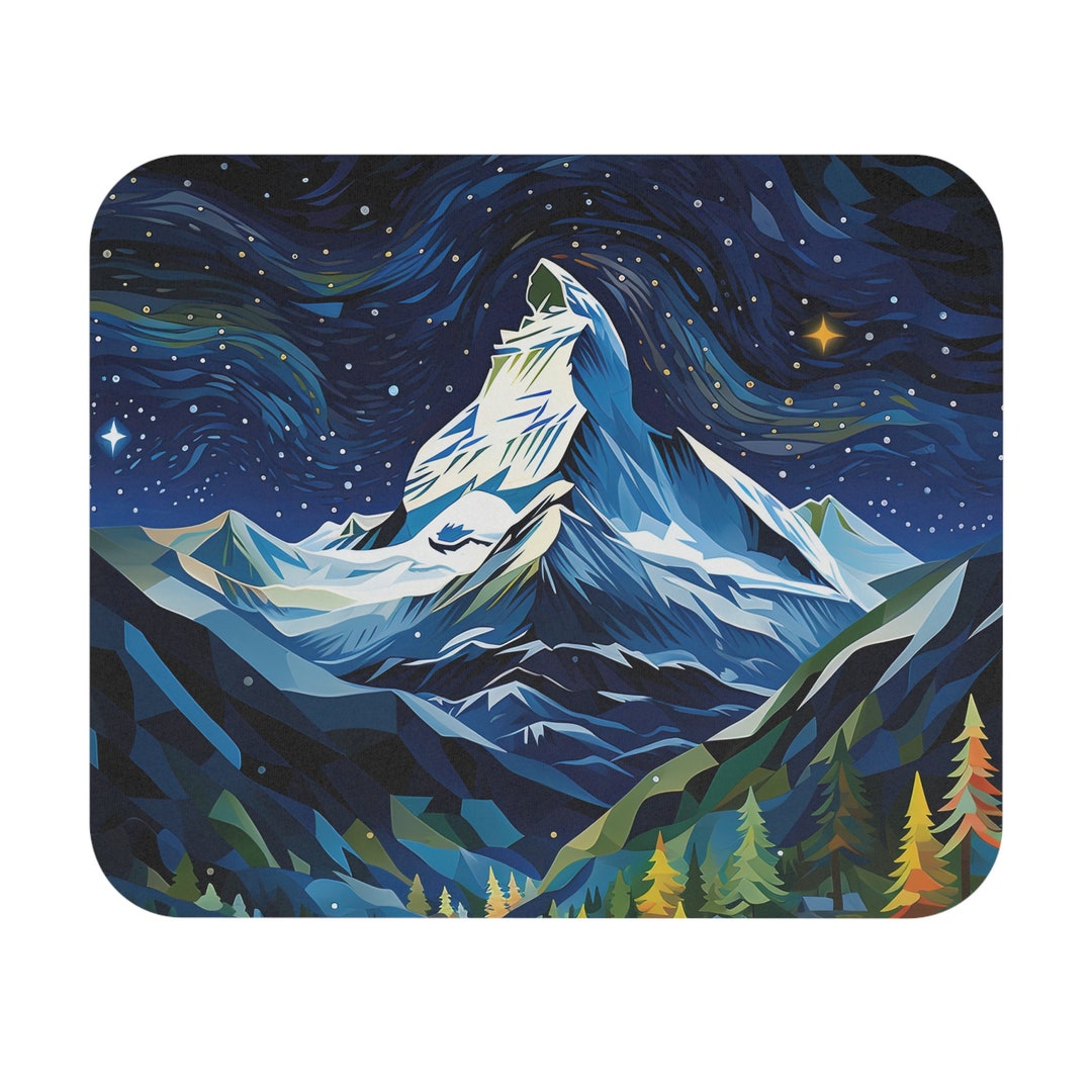 Matterhorn Mouse Pad - Alps Mountains Modern Art Theme Park Fan - Cute ...