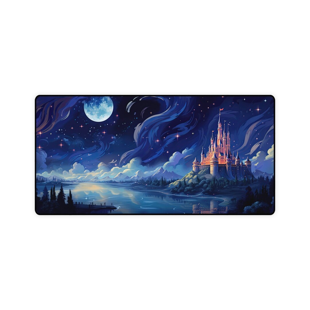 Fantasy Castle Desk Mat - Aesthetic Cute Deskmat XL Mousepad Large ...