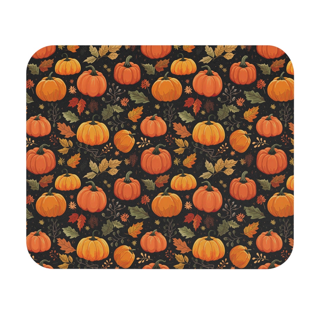 Fall Pumpkin Mouse Pad - Cute Vintage Farmhouse Country Aesthetic ...