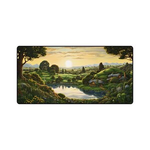 Cottagecore New Zealand Desk Mat Vintage Aesthetic Mouse Pad Forest ...