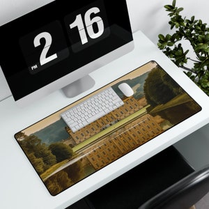 Pride and Prejudice Desk Mat - Pemberley Art - Mousepad XL - Aesthetic ...