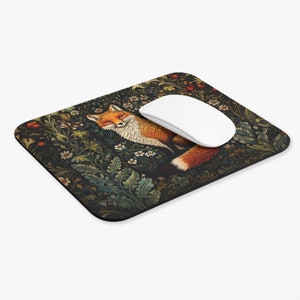 Fox Mouse Pad Vintage Aesthetic Office Decor William Morris Style ...
