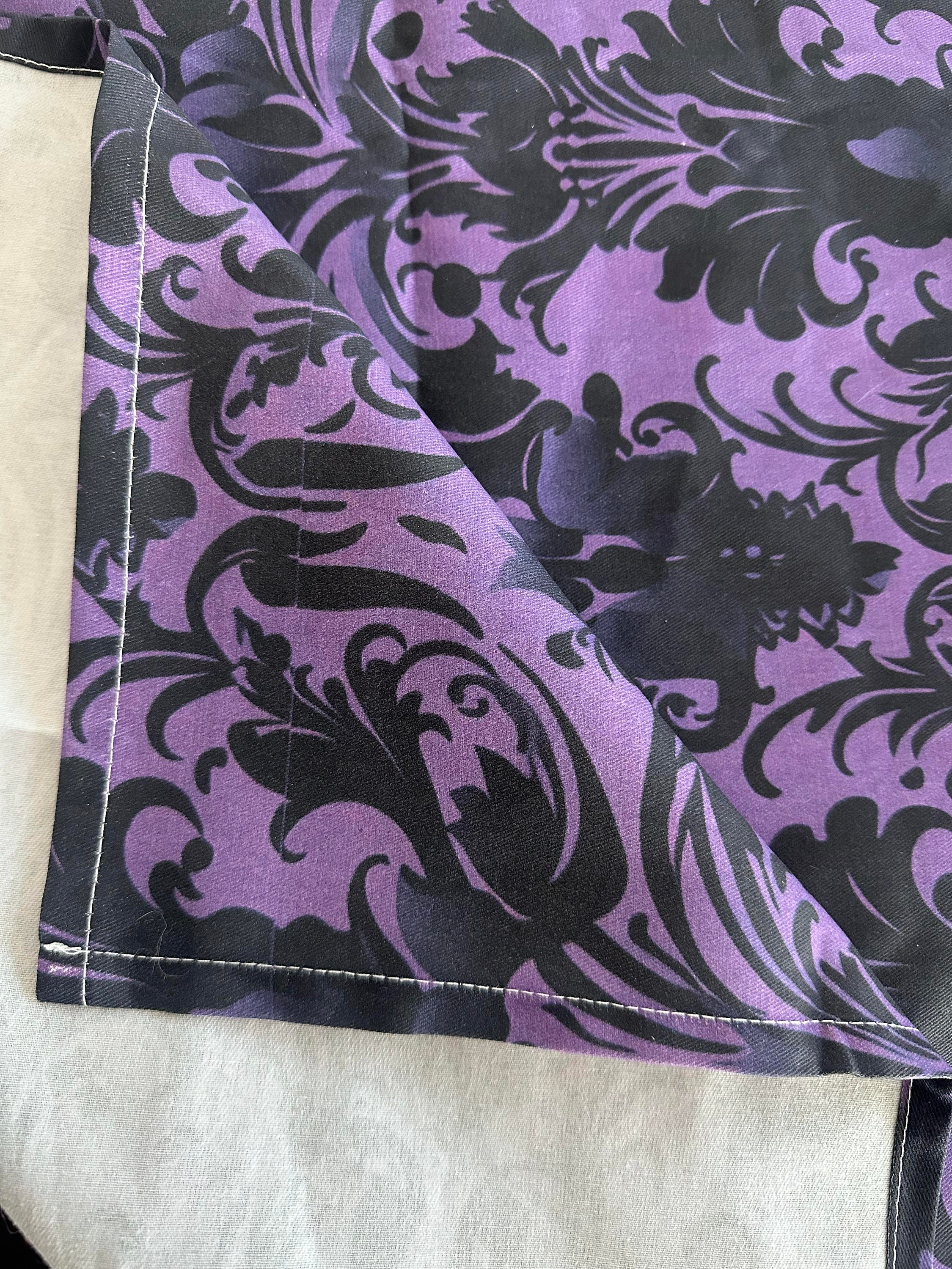 Gothic Mansion Damask Tablecloth - Halloween Purple Dining Room Table ...