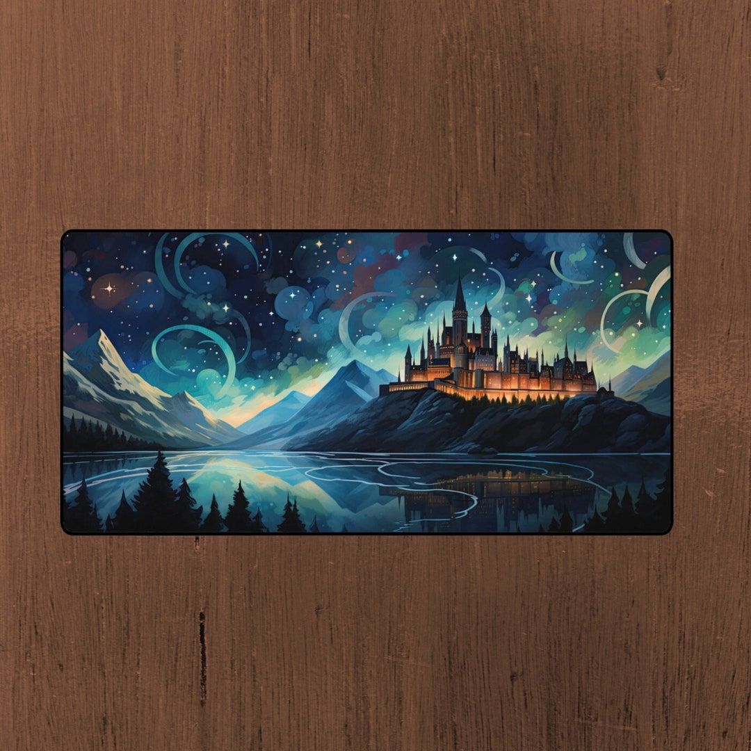 Wizard School Desk Mat - Aesthetic Cute Extended Deskmat XL Mousepad ...