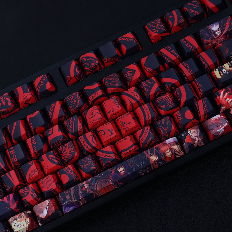 Custom Jujutsu Kaisen Sukuna Itadori Keycap Set Artisan Keycap Set MX ...