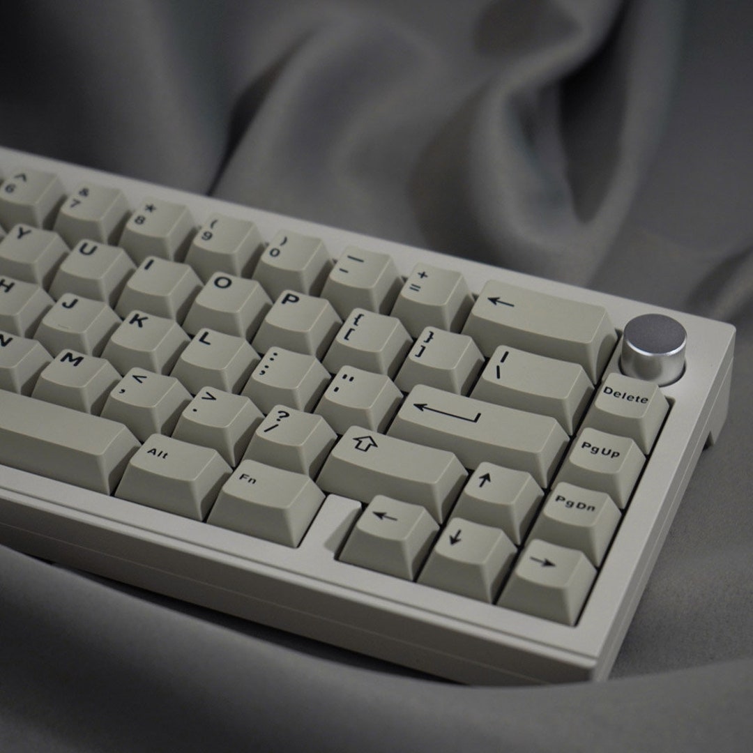GMK Beige Retro Keycaps, Mx Switch Cherry Profile PBT Doubleshot Keycap ...