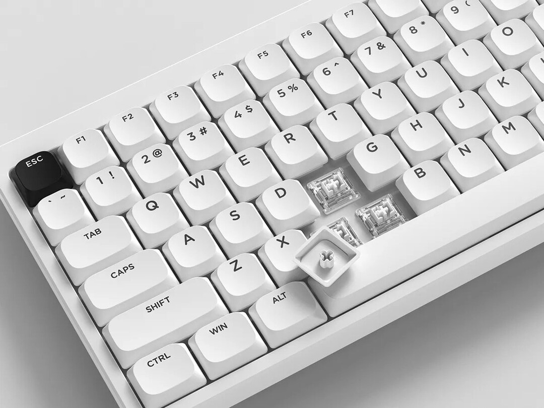 White Keys Low Profile PBT Keycaps Custom Slim MX Keycap Multiple ...