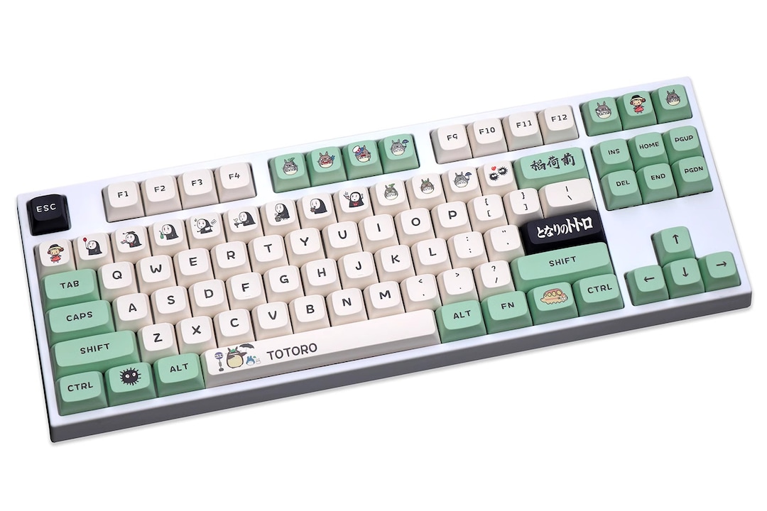 Low Profile Totoro Keycaps, Custom Slim MX Switch XDA Profile PBT 139 ...