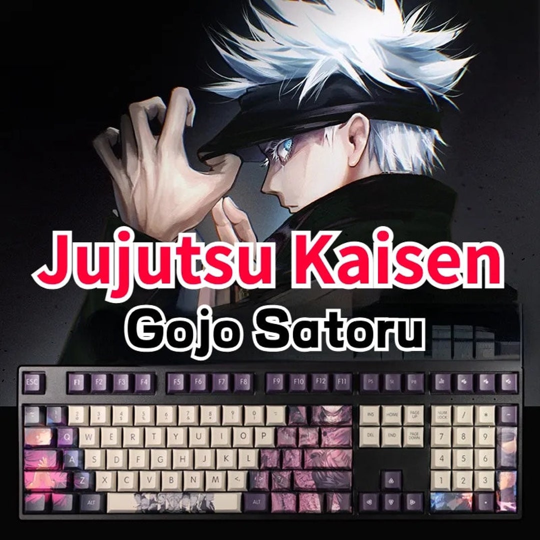 Custom Jujutsu Kaisen Gojo Keycap Set Artisan Keycap Set MX Cherry PBT ...