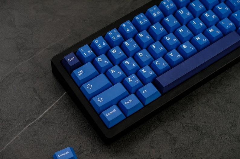 GMK Striker Blue Keycaps, MX Switch Cherry Profile PBT Dye Sub Keycap Set 164 Keys Gaming ...