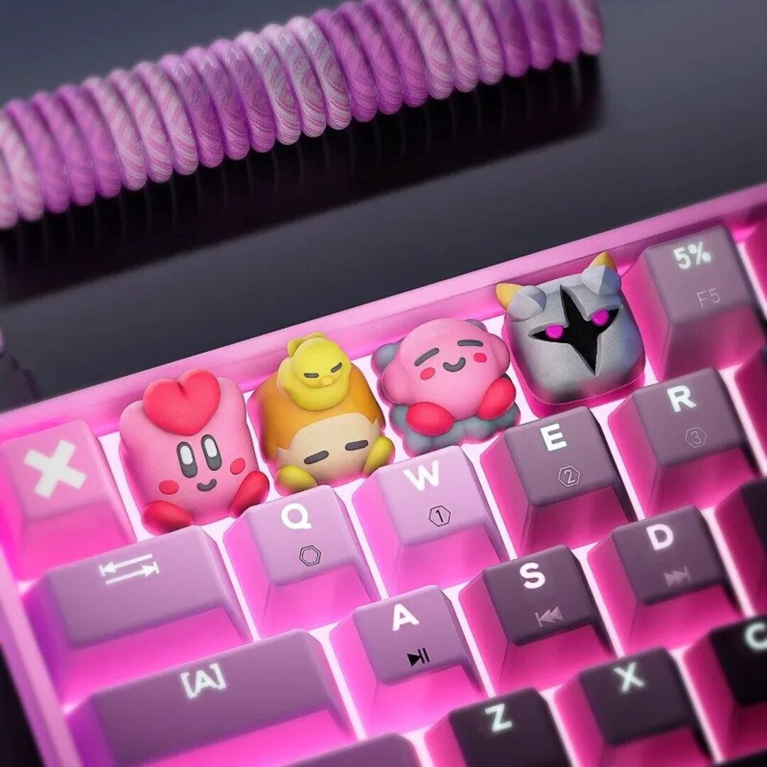 Custom Kirby Artisan Keycaps Hand Painted Resin Print Gaming Keycap for ...