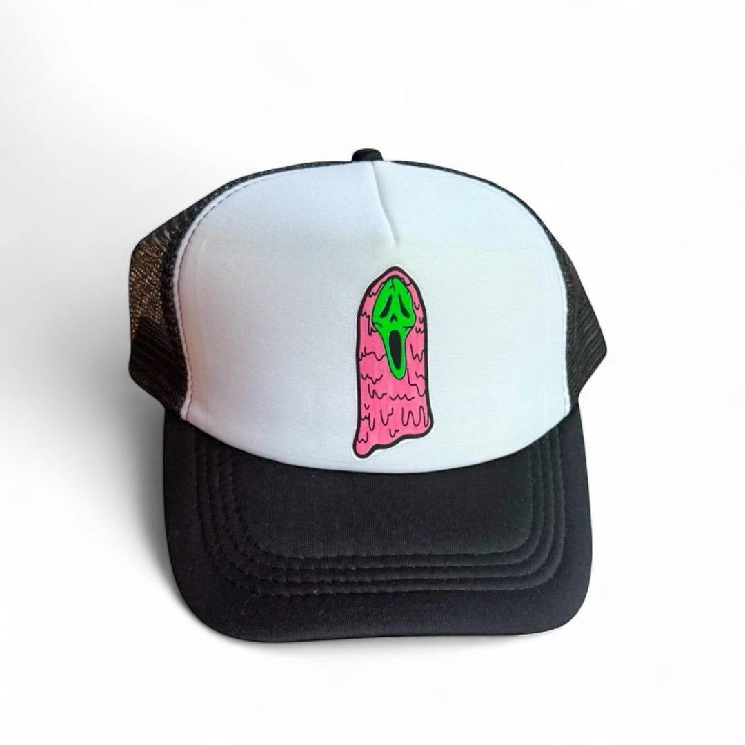 Drippy Scream Trucker Hat: Y2k Rhinestone Goth Punk - Etsy