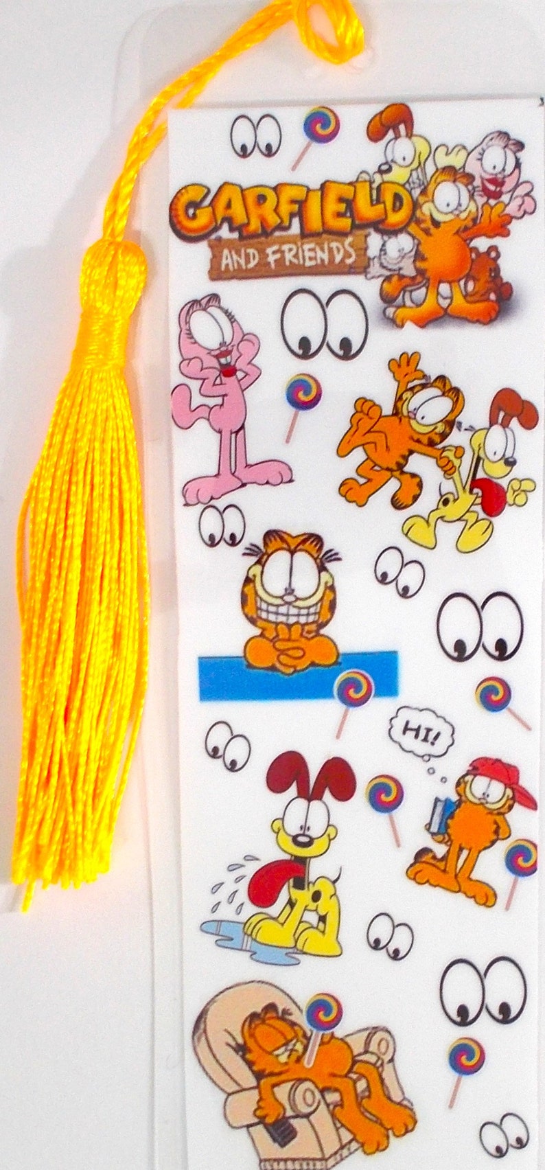 GARFIELD and FRIENDS Cartoon Unique Exquisite Laminated Bookmark ...