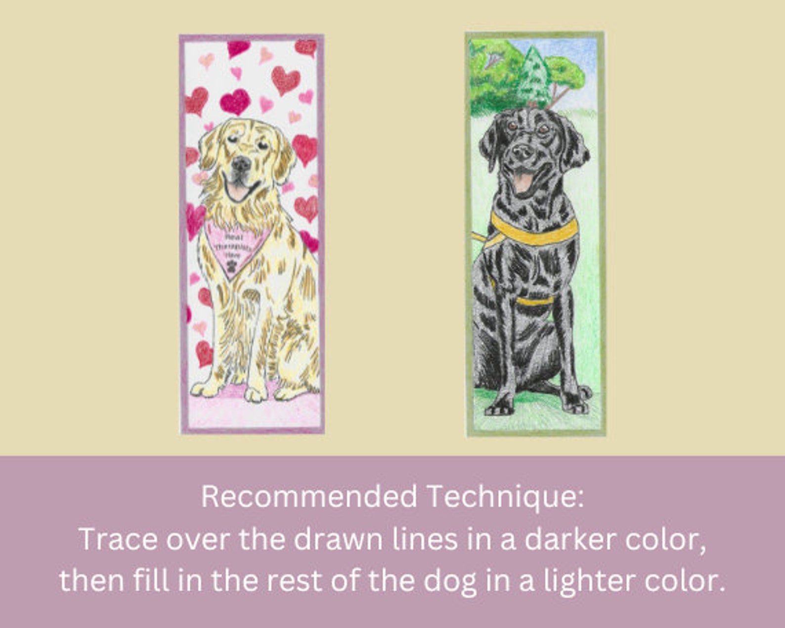 4 Dog Bookmarks, Printable Coloring Bookmarks, for Adults and Kids ...