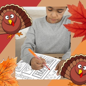 Thanksgiving Coloring Printable Bookmarks, Fall Coloring Page ...