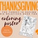 Thanksgiving Coloring Printable Poster, Funny Thanksgiving Poster, Fall ...