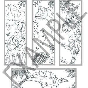 Printable Dinosaur Bookmarks Coloring Bookmarks Dinosaur Coloring ...