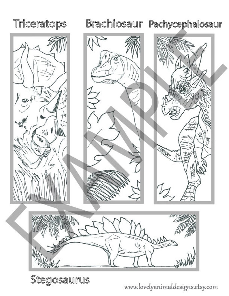 Printable Dinosaur Bookmarks Coloring Bookmarks Dinosaur Coloring ...