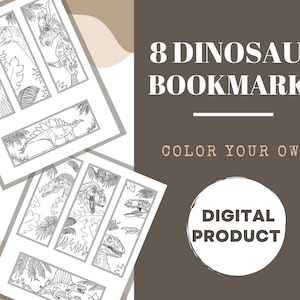 Printable Dinosaur Bookmarks Coloring Bookmarks Dinosaur Coloring ...