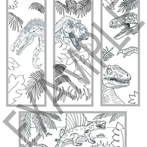 Printable Dinosaur Bookmarks Coloring Bookmarks Dinosaur Coloring ...