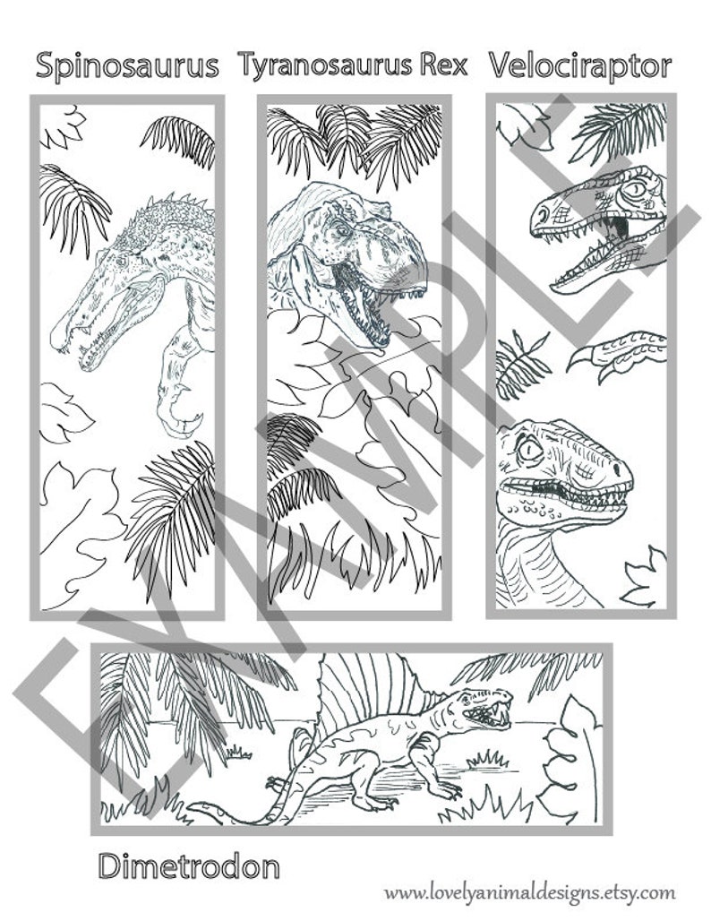 Printable Dinosaur Bookmarks Coloring Bookmarks Dinosaur Coloring ...
