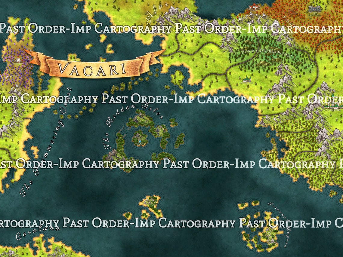 Custom Fantasy World Map - Etsy