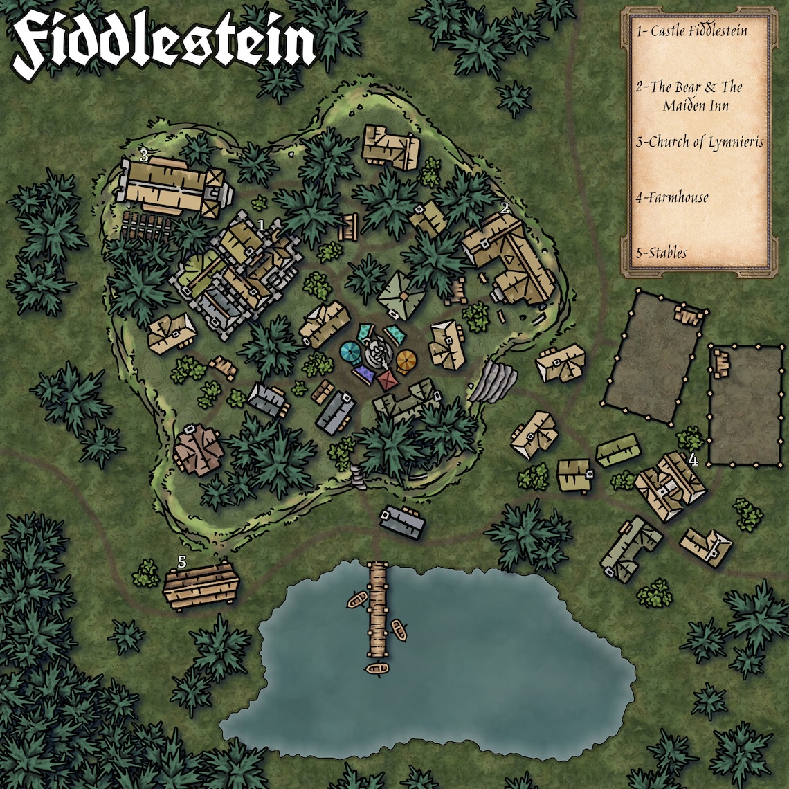 Custom 4k Fantasy City/town/village Map - Etsy