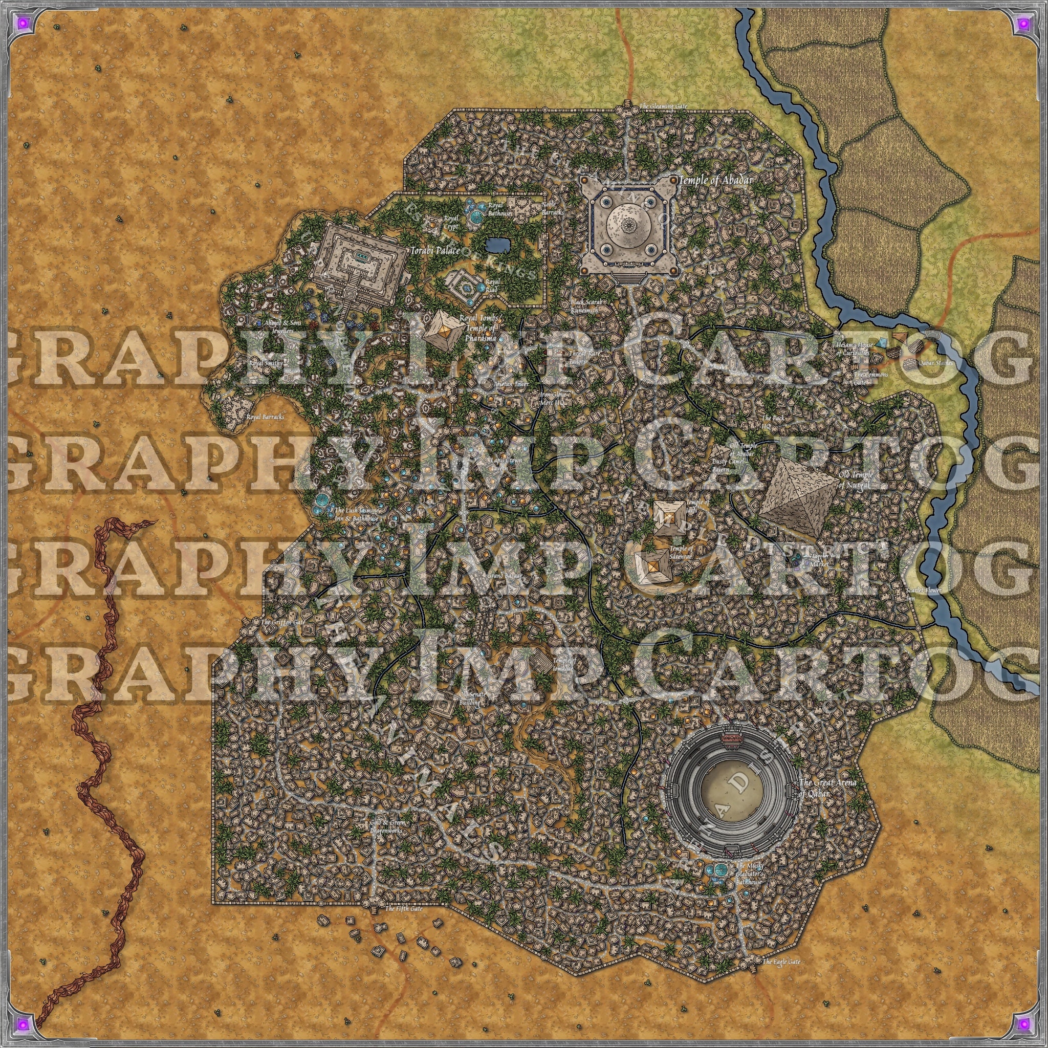 Fantasy 4k City Maps: 4 Premade Maps - Etsy