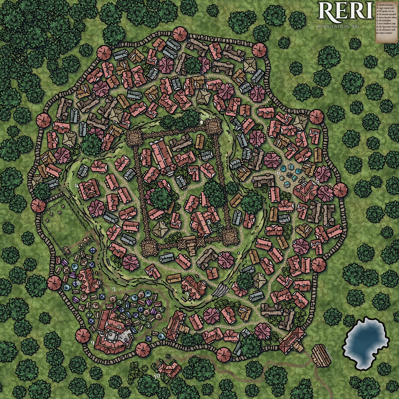 Custom 4k Fantasy City/town/village Map - Etsy