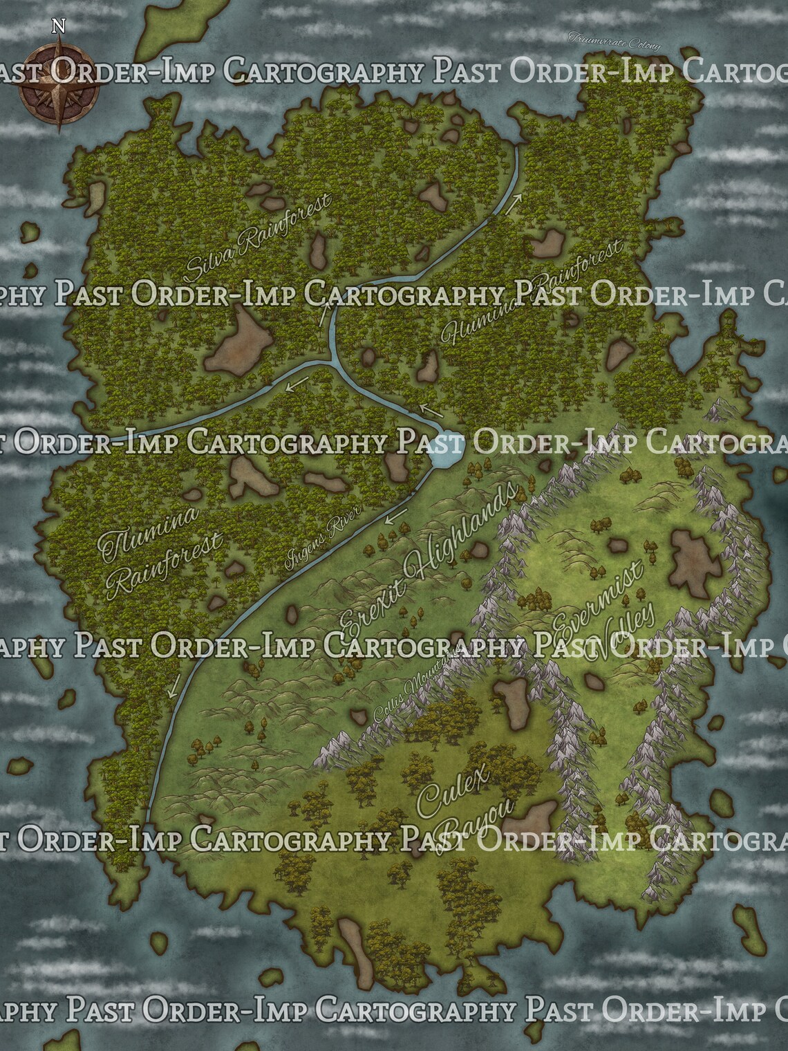 Custom Fantasy World Map - Etsy