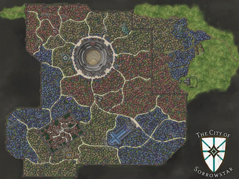 Custom 4k Fantasy City/town/village Map - Etsy