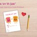Printable Valentines Cards Food Themed Valentines Classroom Valentines ...