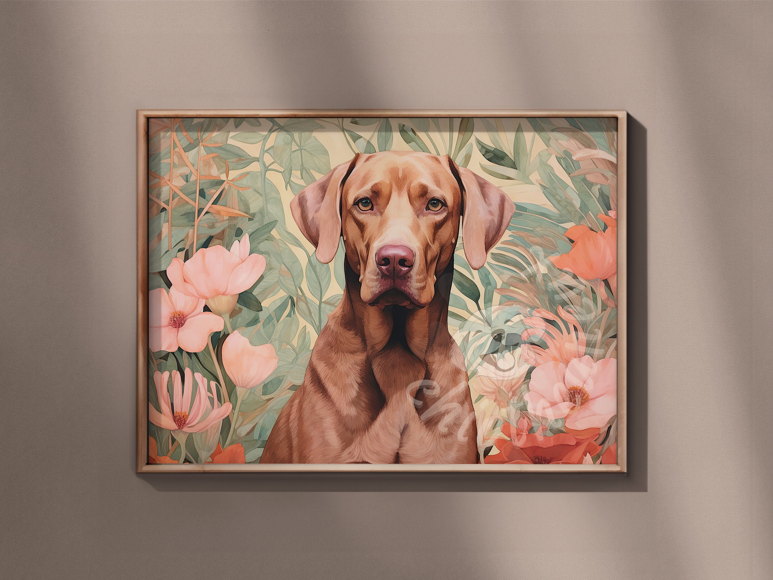 LABRADOR RETRIEVER ILLUSTRATION Unframed Chocolate Lab Drawing Wall ...