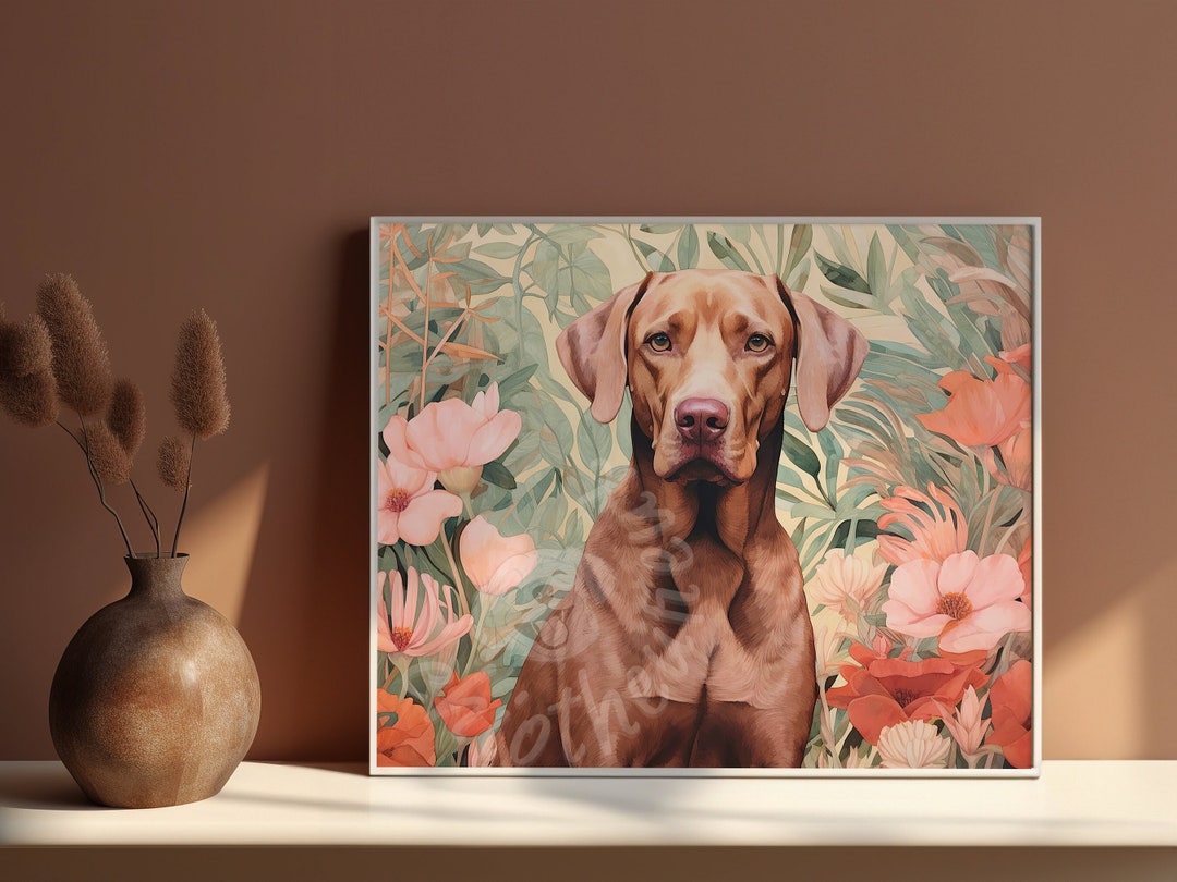 LABRADOR RETRIEVER ILLUSTRATION Unframed Chocolate Lab Drawing Wall ...