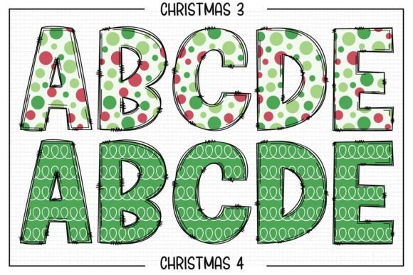 Christmas Doodle Svg, Christmas Font Png, Doodle Font, Christmas ...