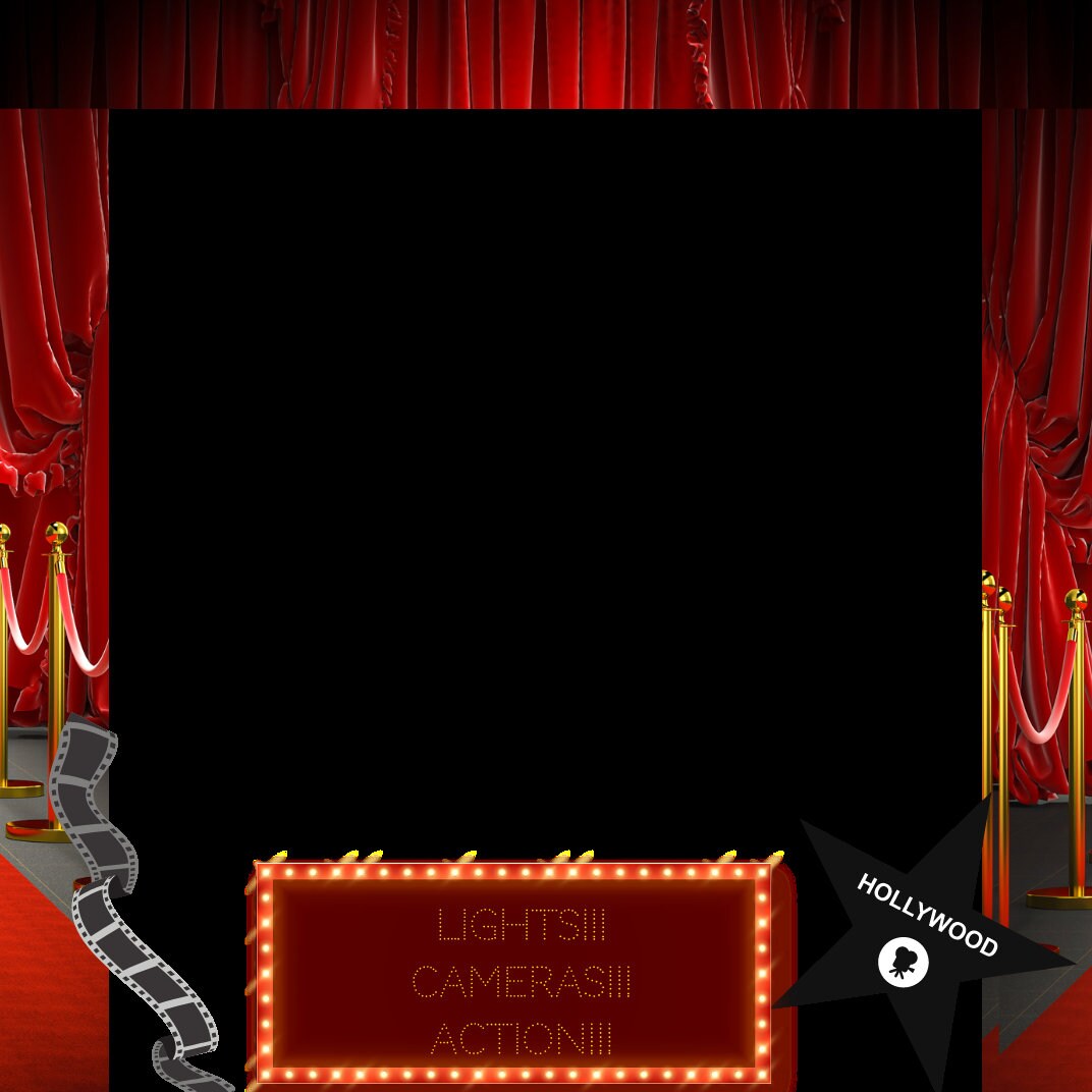 Red Carpet Event Photo Booth Overlay Lights Camera Action - Etsy
