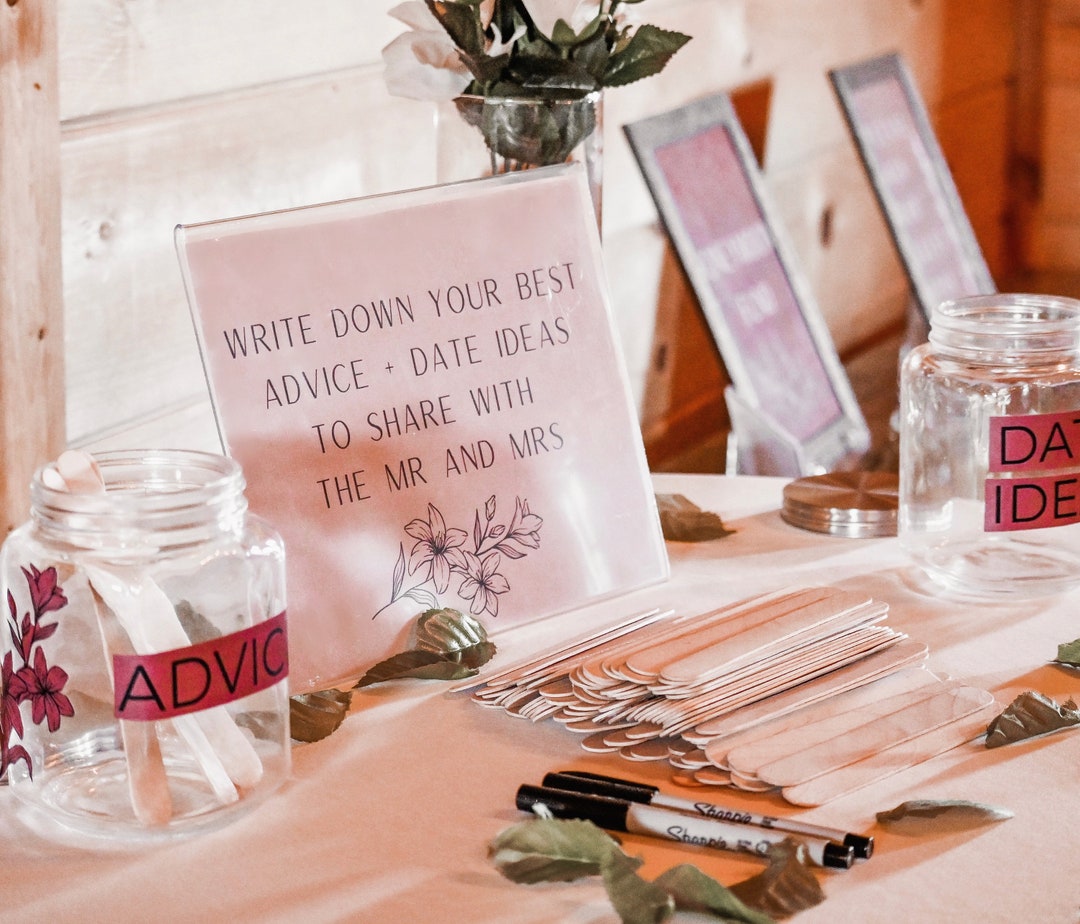 Advice and Ideas Wedding Activity Sign/instructions - Etsy