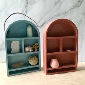 Nordic Arch Trinket Shelf: Modern Wall Decor for Miniatures, Storage ...