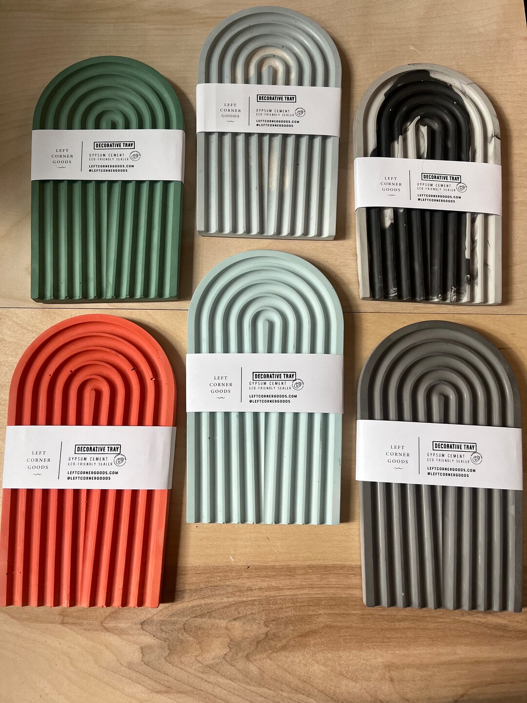 Stone Arch Decorative Tray Modern Home Decor Cement Stone Jesmonite - Etsy